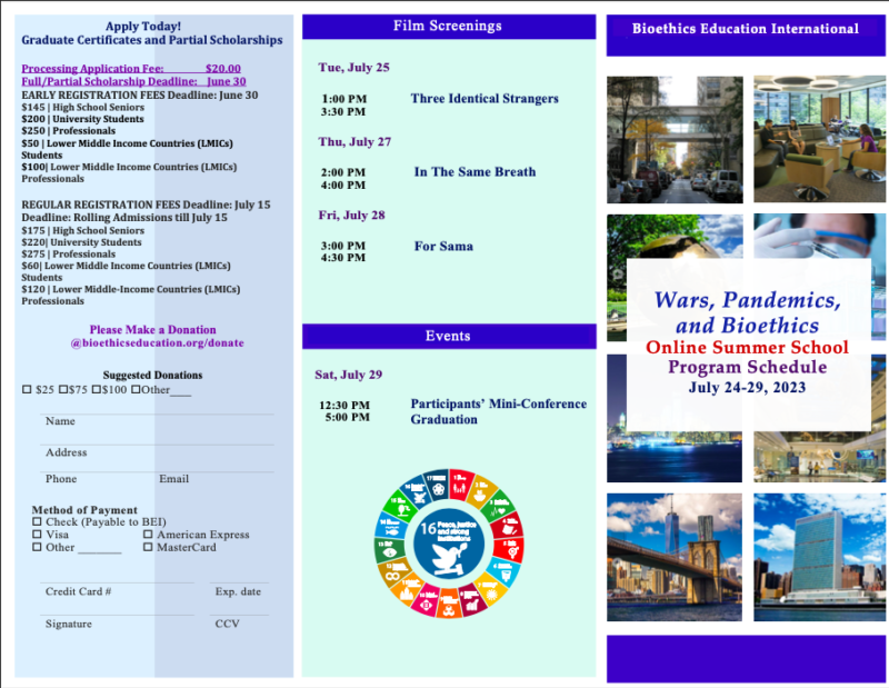 Program – Bioethics Education